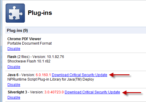 How to lock down Chrome from insecure plug-ins